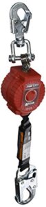 miller by honeywell mfl-7/6ft turbolite personal fall limiter with d-ring swivel hook and locking snap hook