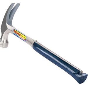 ESTWING Framing Hammer - 22 oz Curved Claw with Milled Face & Shock Reduction Grip - E3-22CMR