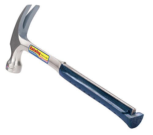 ESTWING Framing Hammer - 22 oz Curved Claw with Milled Face & Shock Reduction Grip - E3-22CMR