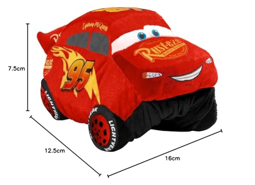 Pillow Pets Disney Pixar Cars 3, Lightning Mcqueen, 16" Stuffed Plush Toy, Red