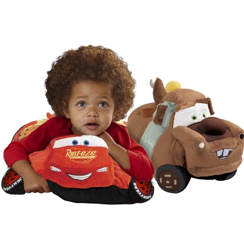 Pillow Pets Disney Pixar Cars 3, Lightning Mcqueen, 16" Stuffed Plush Toy, Red