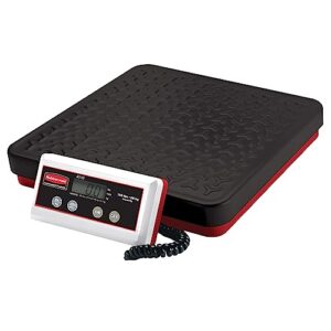 rubbermaid commercial products digital receiving scale, 150-pound capacity, heavy-duty non-skid shipping and postal scale, food scale for kitchen/restaurant