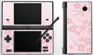 pink cherry blossom skin for nintendo dsi console