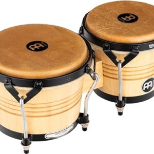 Meinl Percussion LC300NT-M Artist Series Luis Conte Signature Wood Bongos, Natural, 6 3/4-Inch and 8-Inch