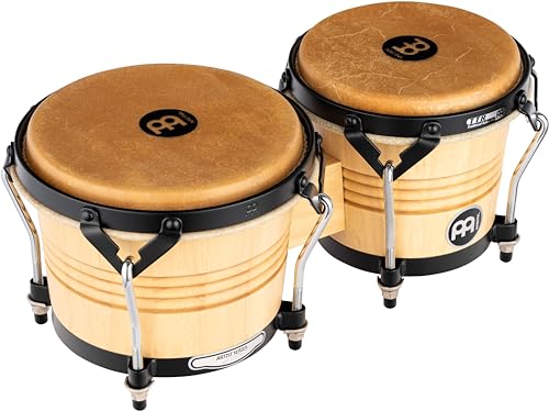 Meinl Percussion LC300NT-M Artist Series Luis Conte Signature Wood Bongos, Natural, 6 3/4-Inch and 8-Inch