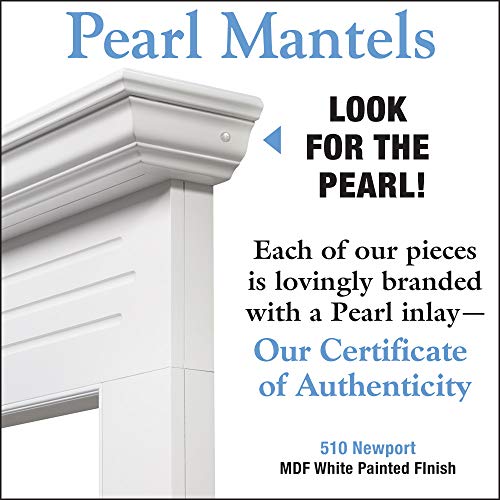 Pearl Mantels 510-48 Newport 48-Inch Fireplace Mantel Surround with Medium Density Fiberboard, White