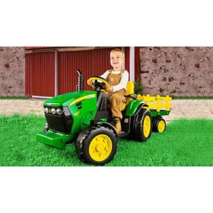 Peg Perego John Deere Ground Force Tractor with Trailer 12 Volt Ride on