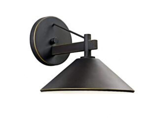 kichler ripley 9" 1 light outdoor wall light in olde bronze®