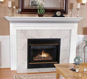 pearl mantels 510-48 newport 48-inch fireplace mantel surround with medium density fiberboard, white