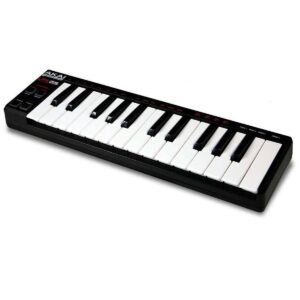 akai professional lpk25 - usb midi keyboard controller with 25 velocity-sensitive synth action keys for laptops (mac & pc), editing software included,multicolored