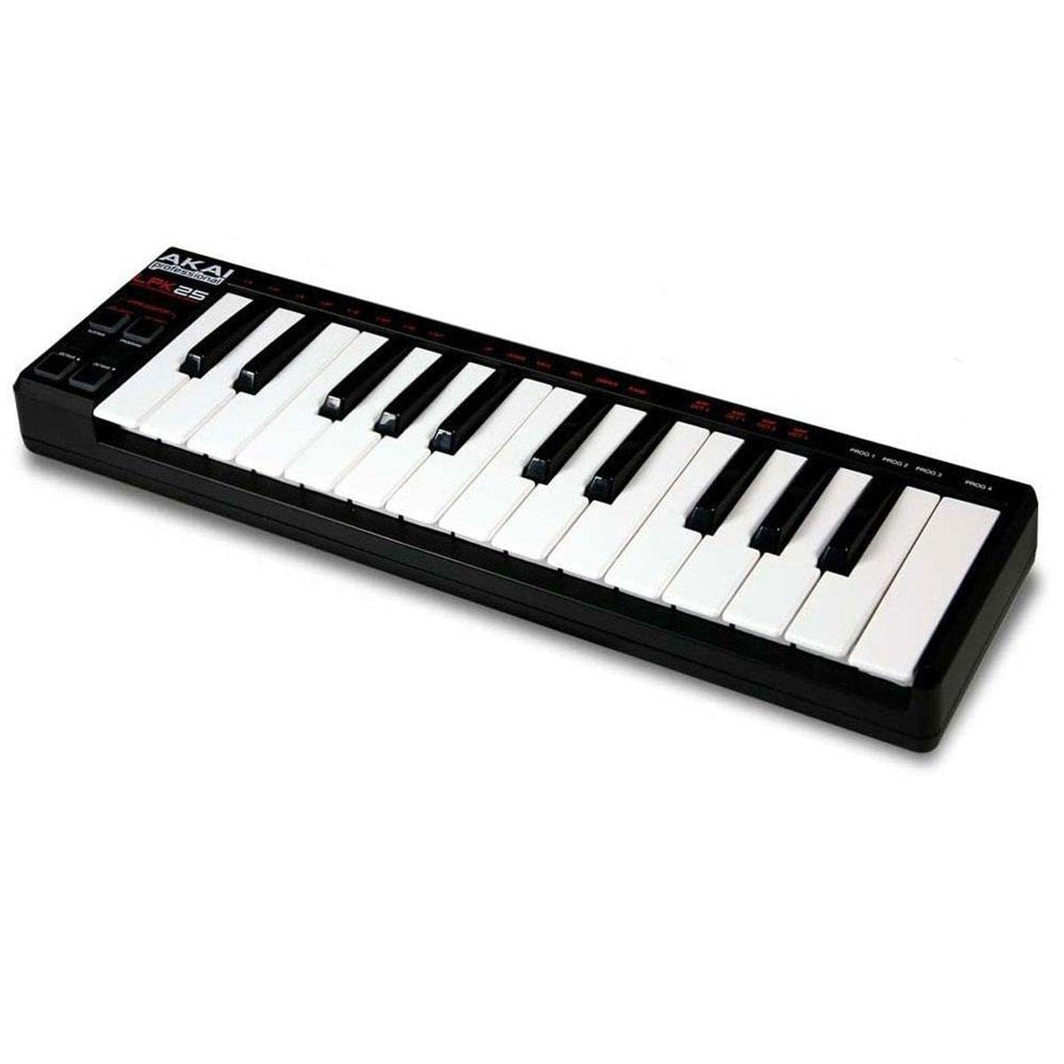 AKAI Professional LPK25 - USB MIDI Keyboard controller with 25 Velocity-Sensitive Synth Action Keys for Laptops (Mac & PC), Editing Software included,MultiColored