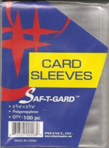 (10,000) saf-t-gard trading card sleeves