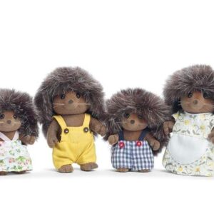 Calico Critters Pickleweeds Hedgehog Family - Set of 4 Collectible Doll Figures for Children Ages 3+