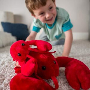 Mary Meyer Stuffed Animal Soft Toy, Lobbie Lobster, 10-Inches, Red , Black