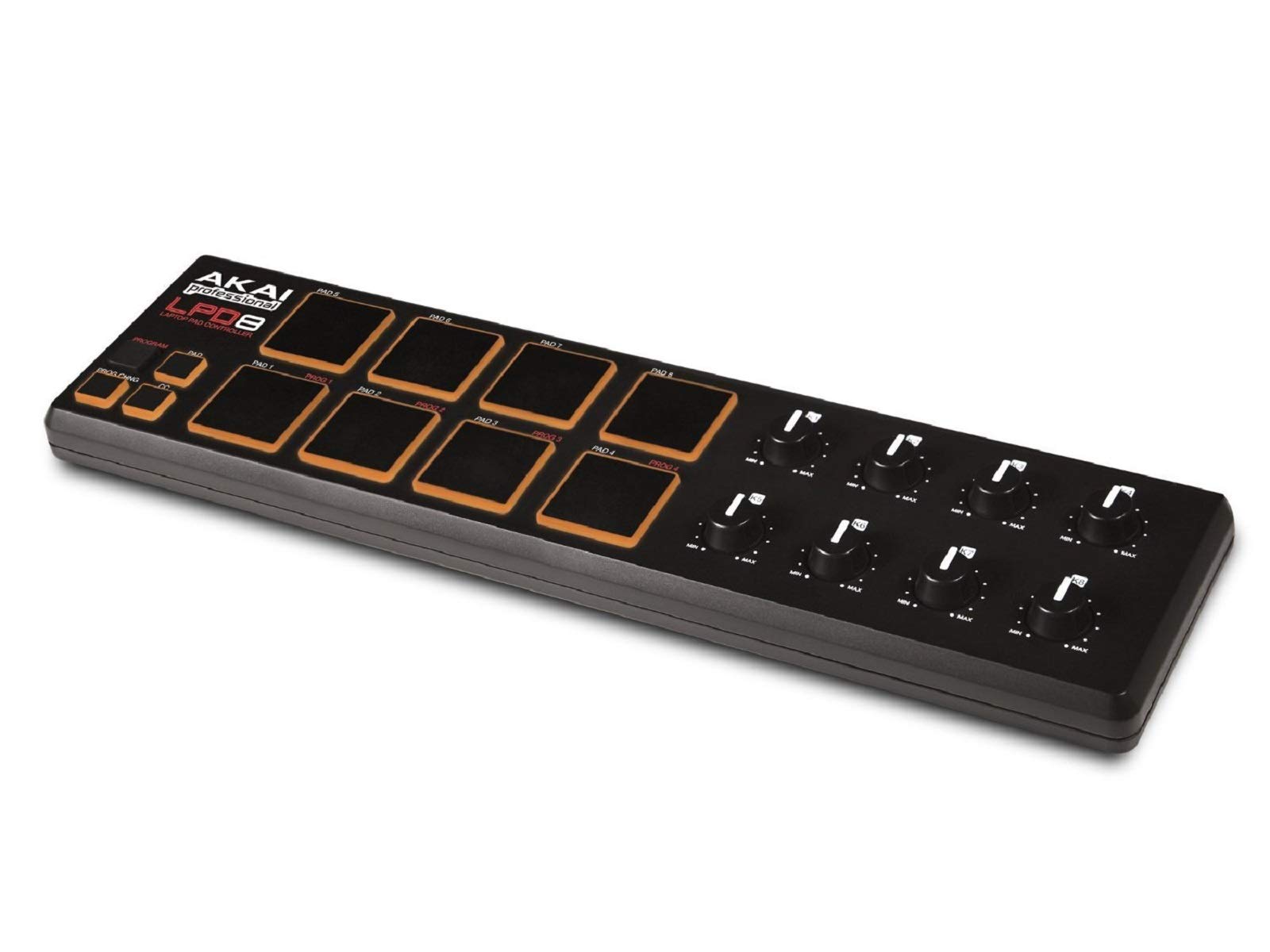 AKAI Professional LPD8 - USB MIDI Controller with 8 Velocity-Sensitive Drum Pads for Laptops (Mac & PC), Editing Software included