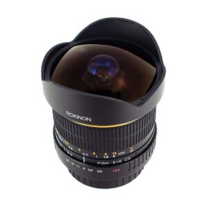 rokinon fe8m-n 8mm f3.5 fisheye fixed lens for nikon (black)