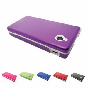 purple nintendo dsi nds i ndsi aluminum metal case skin protector cover + free screen protectors