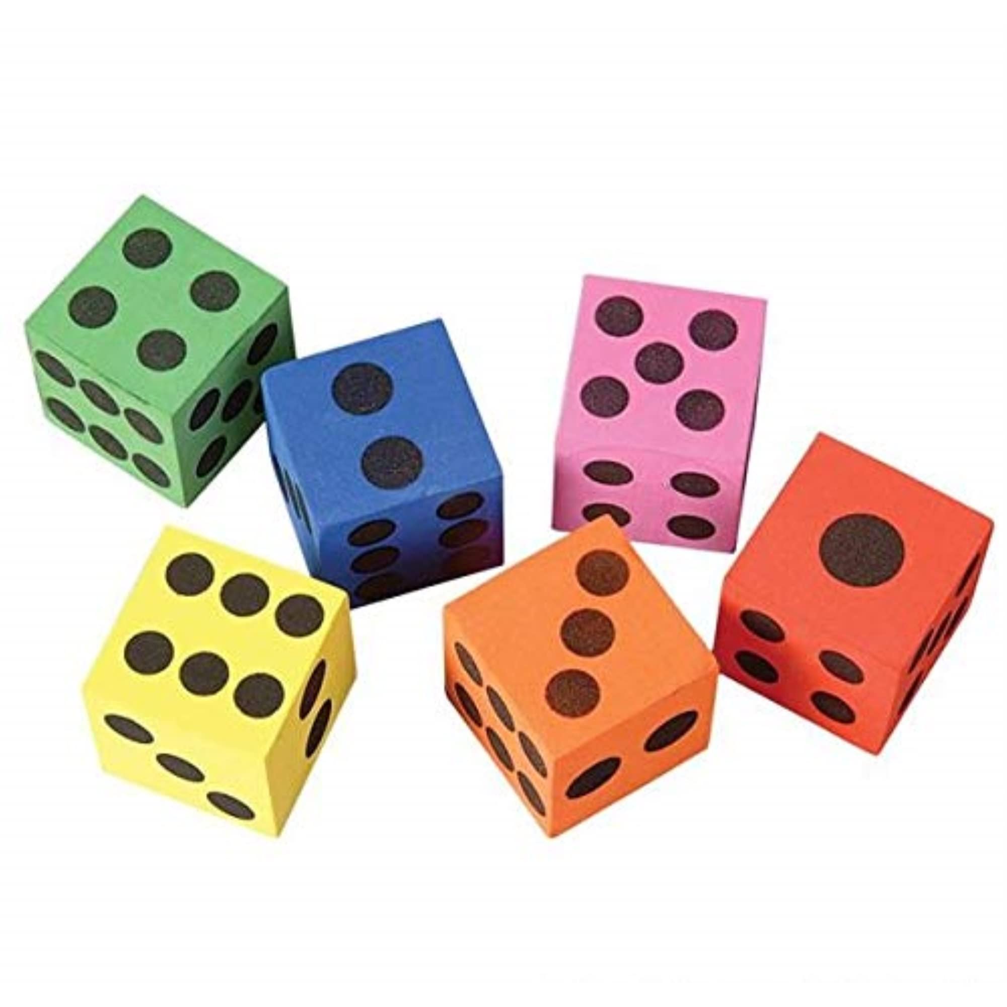 Rhode Island Novelty ~ 12 ~ Foam Dice ~ 1.5 Inch ~ Games Math Teaching ~ New