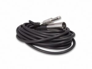 your cable store 25 foot xlr male 3 pin to 1/4" mono microphone cable, unbalanced