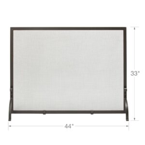 UniFlame, S-1156, Medium Single Panel Olde World Iron Finish Fireplace Screen