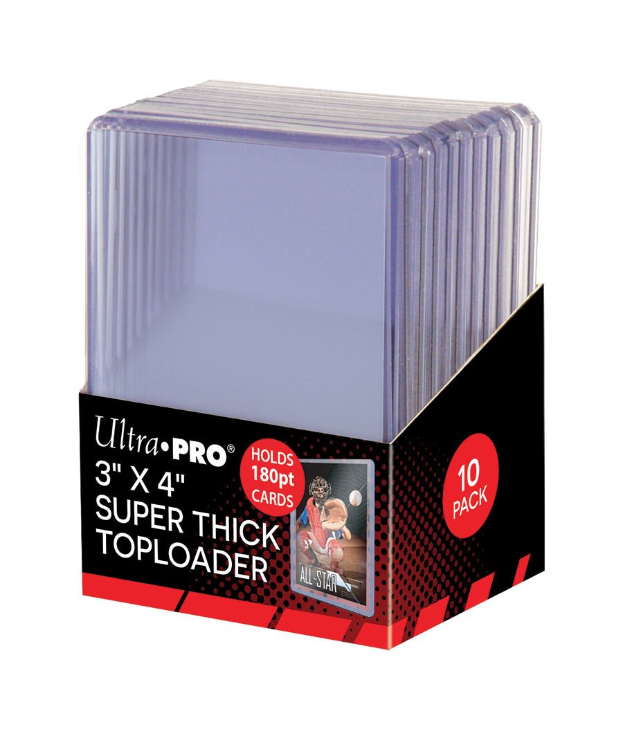 Ultra Pro 3" X 4" Super Thick 180PT Toploader, Polyvinyl Chloride, 10ct