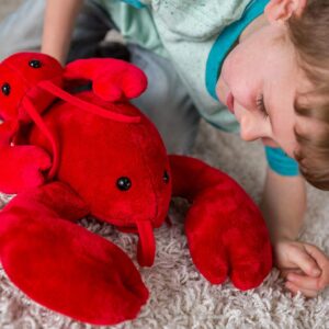 Mary Meyer Stuffed Animal Soft Toy, Lobbie Lobster, 10-Inches, Red , Black