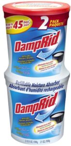 damprid fg60 refillable moisture absorber, 10.5 oz twin pack, white to off-white, solid