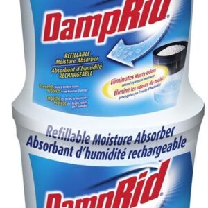 Damprid FG60 Refillable Moisture Absorber, 10.5 oz Twin Pack, White to Off-White, Solid