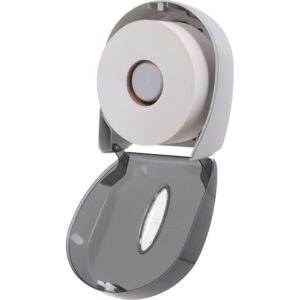 Two-Roll Jumbo Jr. Toilet Paper Dispenser by GP PRO (Georgia-Pacific), Translucent Smoke, 59209, 20.020" W x 5.670" D x 12.260" H