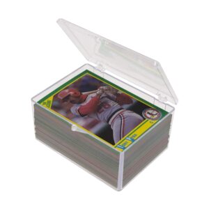 BCW Hinged 100 Trading Card Box | Plastic Card Storage Box Holds 100 Standard Trading Cards | Card Storage | Protect & Display Baseball, Basketball, Football Cards | Magic The Gathering, Pokemon