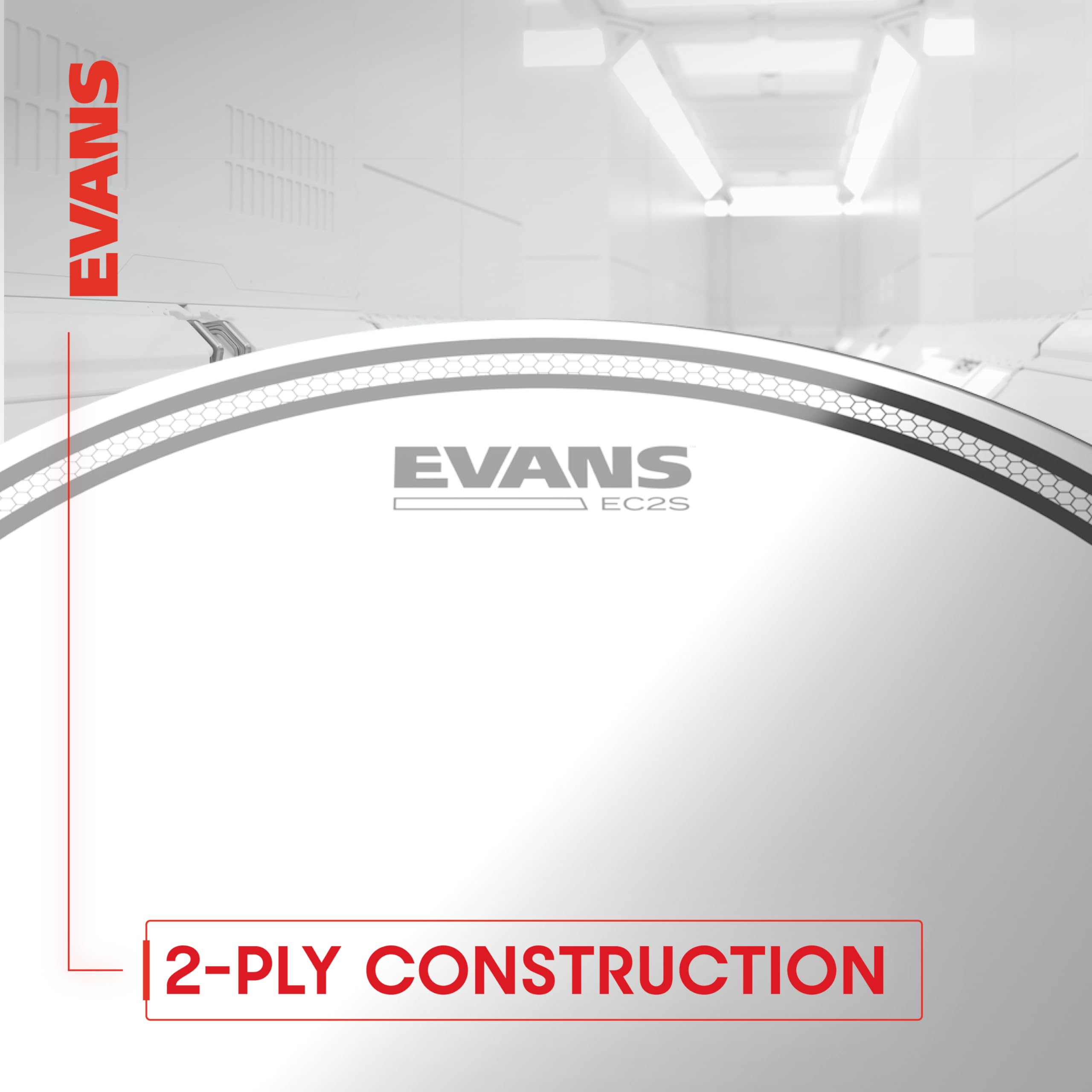 Evans Drum Heads - EC2S Clear Tom Drumhead, 14 Inch