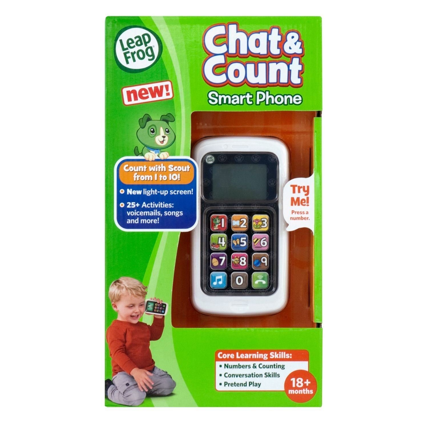 LeapFrog Chat and Count Smart Phone, Scout, Green