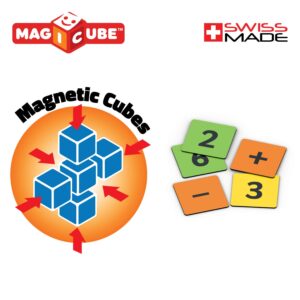 Geomag Magnetic Toys | Magnets for Kids | Magicube Math Building Fun | Magnet Cubes and Number Clips Set | STEM Learning | Swiss-Made | Ages 3+