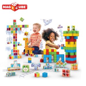 Geomag Magnetic Toys | Magnets for Kids | Magicube Math Building Fun | Magnet Cubes and Number Clips Set | STEM Learning | Swiss-Made | Ages 3+