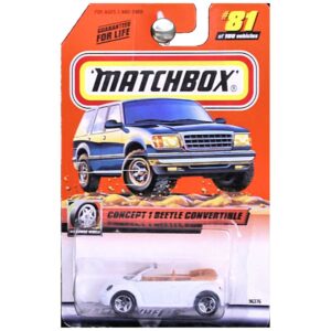 matchbox 1999-81 of 100 concept 1 beetle convertible worldwide wheels 1:64 scale