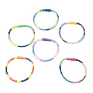 fun express sand art bracelets for kids - bulk kit makes 24, includes funnel - sand art crafts and party favors