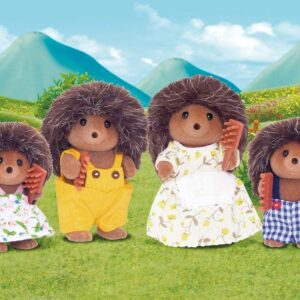 Calico Critters Pickleweeds Hedgehog Family - Set of 4 Collectible Doll Figures for Children Ages 3+