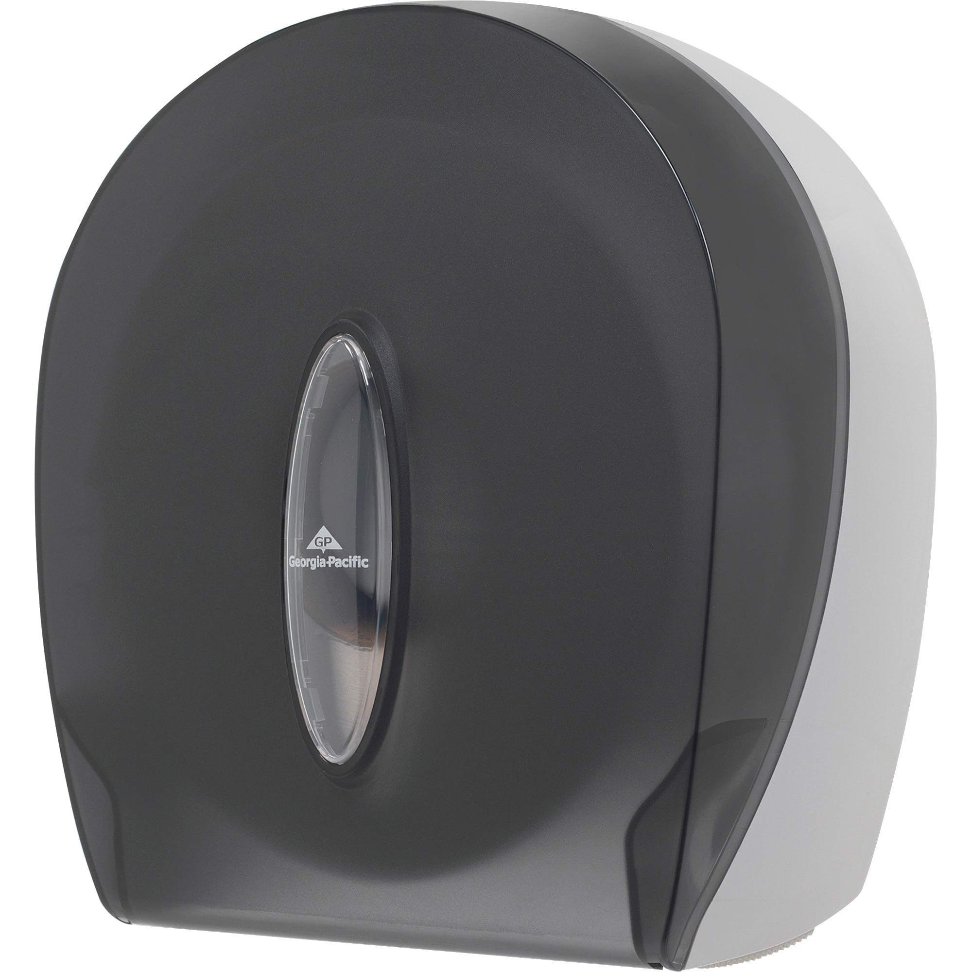 Two-Roll Jumbo Jr. Toilet Paper Dispenser by GP PRO (Georgia-Pacific), Translucent Smoke, 59209, 20.020" W x 5.670" D x 12.260" H