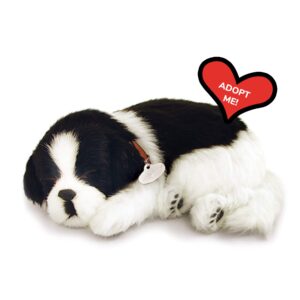 precious petzzz border collie - pet mate/nap breathing life like sleeping dog in bed sleeping pet