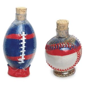 s&s worldwide baseball and football sand art bottle assortment (pack of 6)