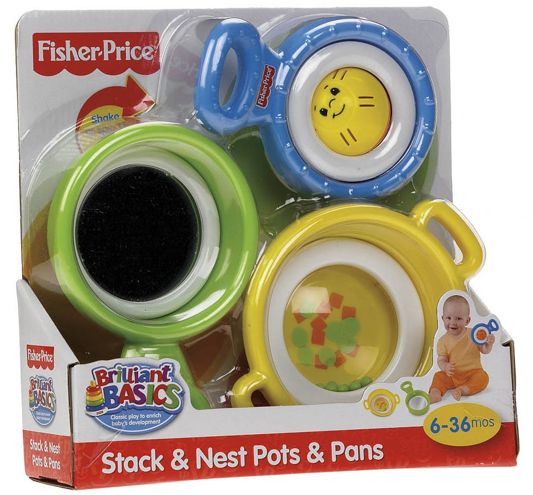 Fisher-Price Brilliant Basics Stack & Nest Pots & Pans