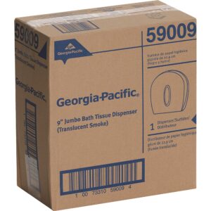 Two-Roll Jumbo Jr. Toilet Paper Dispenser by GP PRO (Georgia-Pacific), Translucent Smoke, 59209, 20.020" W x 5.670" D x 12.260" H