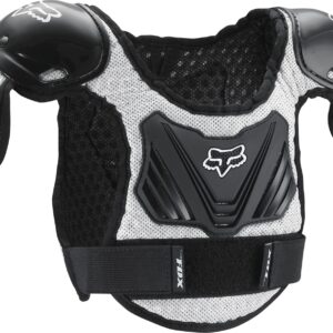 FOX RACING YOUTH PEEWEE TITAN MOTOCROSS ROOST DEFLECTOR, Black/Silver, S/M