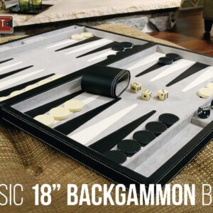 Mainstreet Classics 18-Inch Backgammon Board Game Set