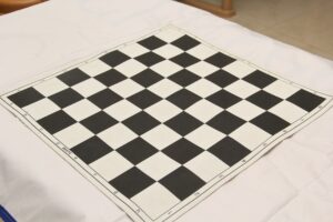 roll up chess mat board game, green, one size