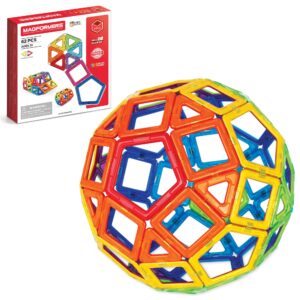 magformers basic set (30 pieces) magnetic building blocks, educational tiles, stem toy - 63076 , rainbow