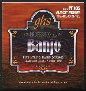 ghs strings strings for banjo (pf185 set), almost medium, 10 1/2-20