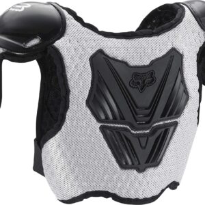 FOX RACING YOUTH PEEWEE TITAN MOTOCROSS ROOST DEFLECTOR, Black/Silver, S/M