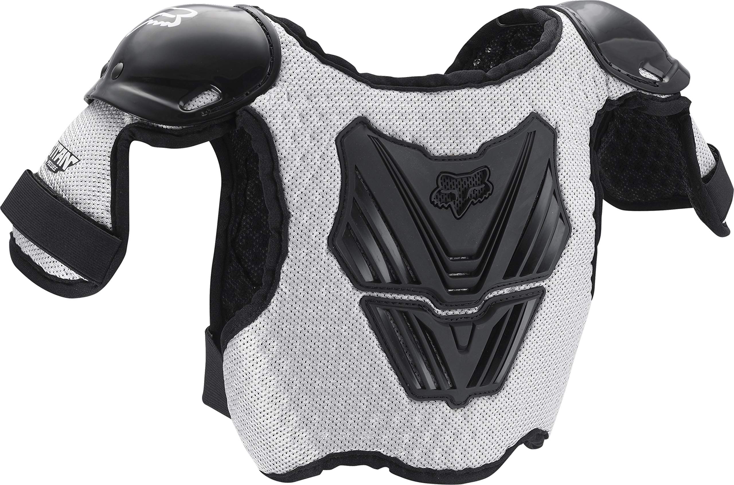 FOX RACING YOUTH PEEWEE TITAN MOTOCROSS ROOST DEFLECTOR, Black/Silver, S/M