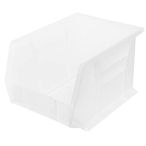 akro-mils 30239 akrobins plastic storage bins, space-saving stackable bins, garage organization bins, pantry organization, craft storage, 11-inch x 8-inch x 7-inch, clear, 6-pack